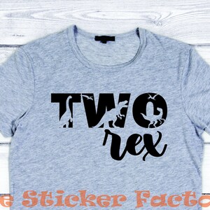 Two Rex SVG Dinosaur Birthday - Digital Download - Second 2nd Birthday ...