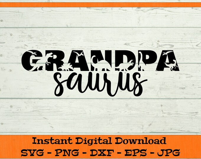 Grandpa Saurus SVG, Family Dinosaur Svg, Grandpasaurus Svg, T-rex Svg ...