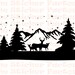 Winter Scene SVG - Digital Download - Deer Family Svg, Christmas Scene ...