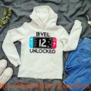 Level 12 Unlocked Birthday SVG - Digital Download - 12th Birthday Shirt ...