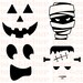 Halloween Faces SVG - Digital Download - Ghost, Pumpkin, Frankenstein ...