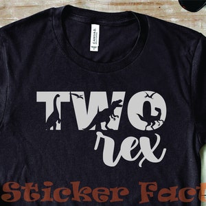 Two Rex SVG Dinosaur Birthday - Digital Download - Second 2nd Birthday ...