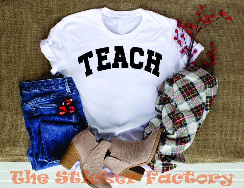 Teach SVG Varsity Letters Design Digital Download Teacher - Etsy