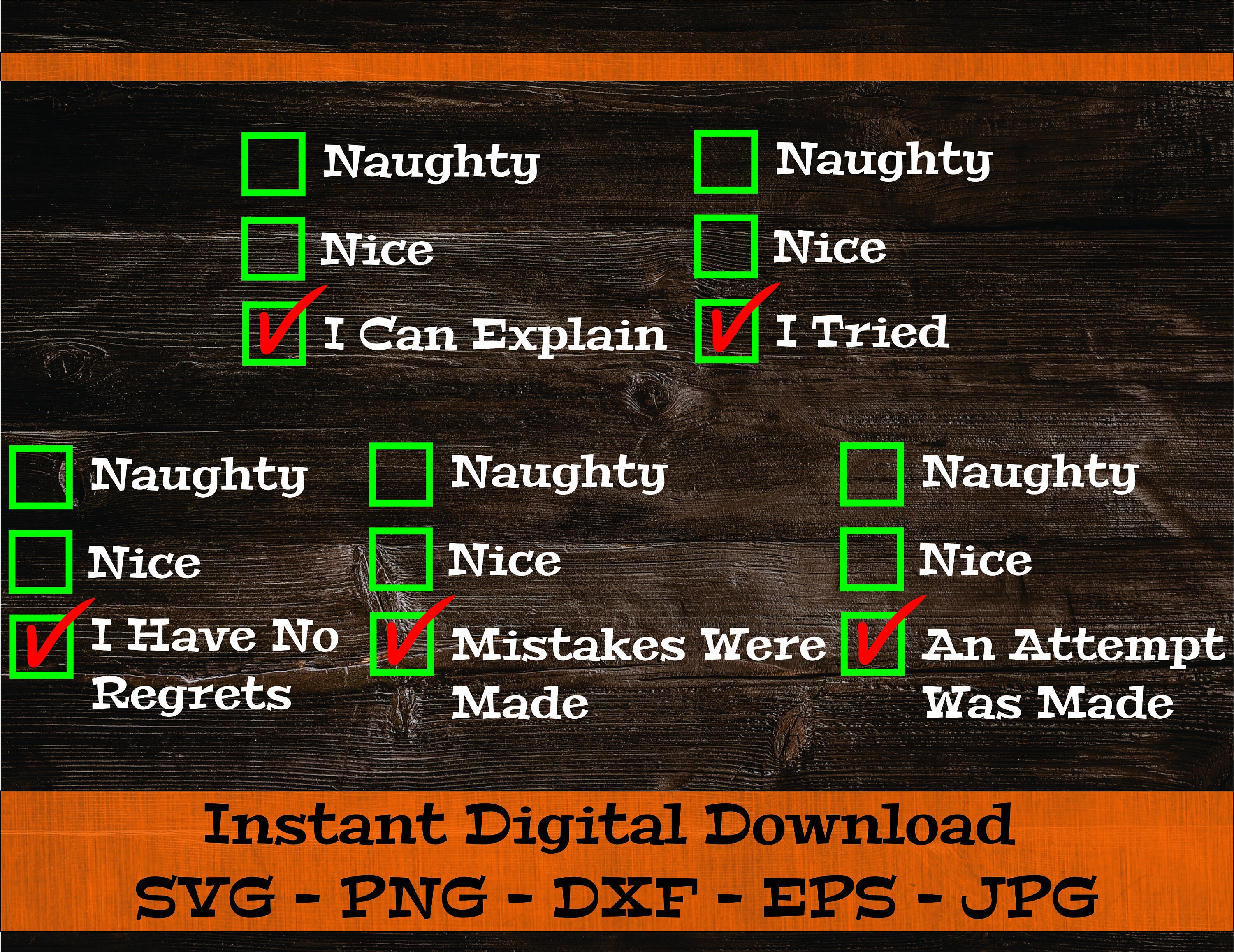 Naughty Nice SVG Bundle Funny Christmas Svg Digital - Etsy