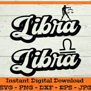 Libra Retro Bundle SVG - Digital Download - Zodiac Sign Shirt PNG ...
