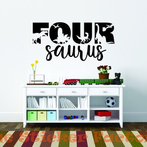 Four Saurus SVG Dinosaur Birthday - Digital Download - Fourth Birthday ...