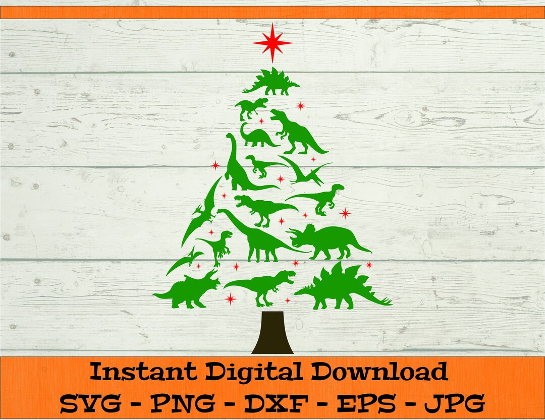 Dinosaur Christmas Tree SVG, Tree Rex - Digital Download - Christmas ...