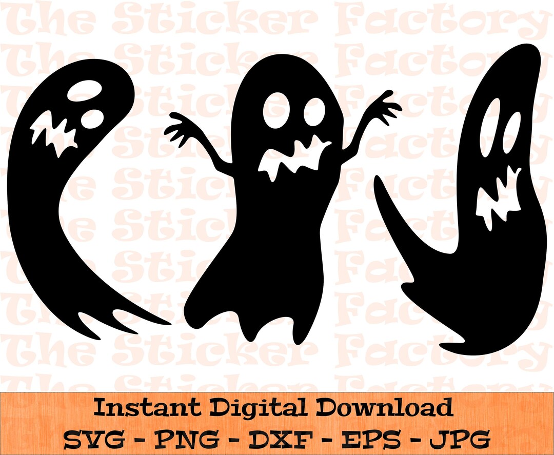 Ghosts Svg Digital Download SVG, DFX, PNG, Eps, Jpg Cutting Files for ...