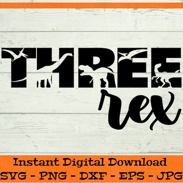 Three Rex Svg - Etsy