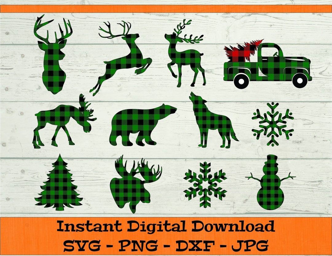 Buffalo Plaid SVG Bundle - Digital Download - Christmas Shirt Svg, Deer ...