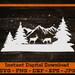 Winter Scene SVG - Digital Download - Reindeer Family Svg, Christmas ...