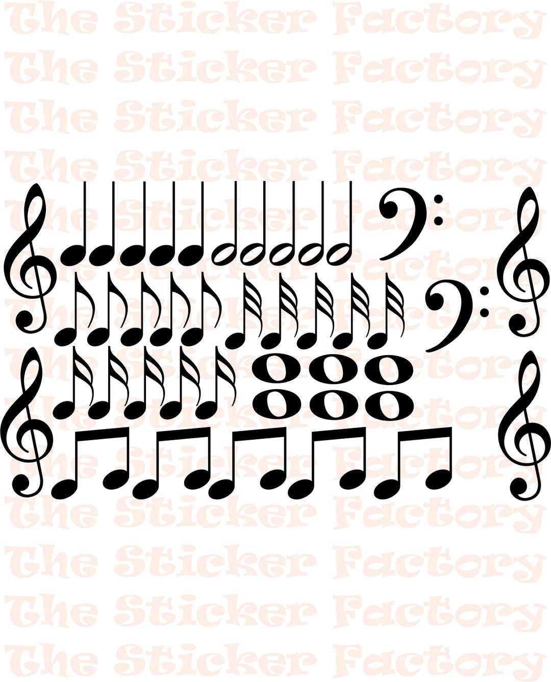 Music Notes Svg – Digital Download – SVG, DFX, PNG, Eps, Jpg Included ...