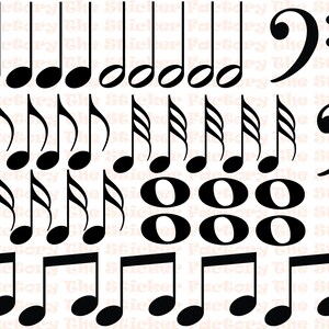 Music Notes Svg – Digital Download – SVG, DFX, PNG, Eps, Jpg Included ...