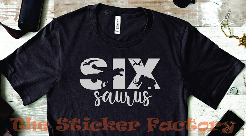 Six Saurus SVG Dinosaur Birthday - Digital Download - Sixth Birthday ...