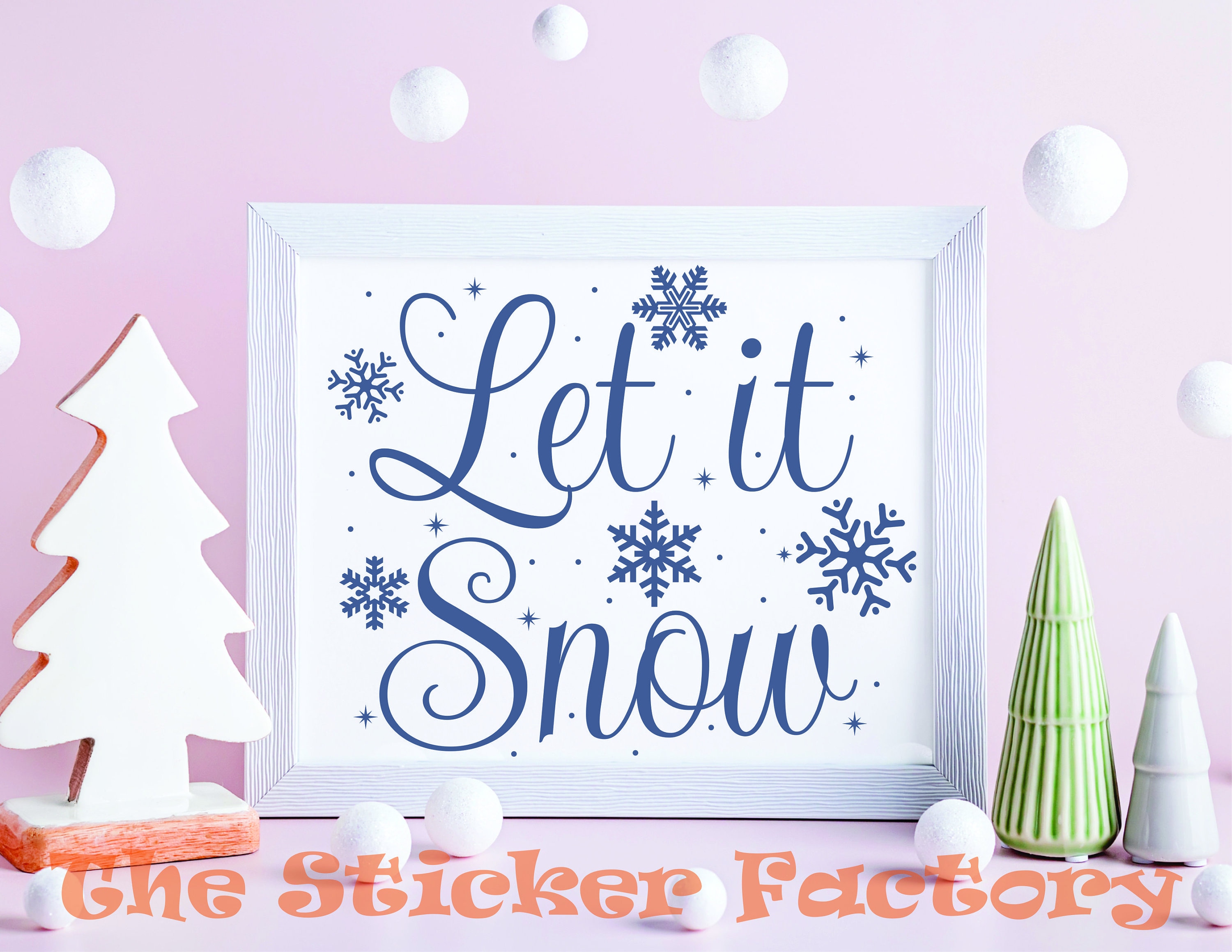 Let It Snow SVG, Christmas Sign SVG - Digital Download - Snow Flake SVG ...