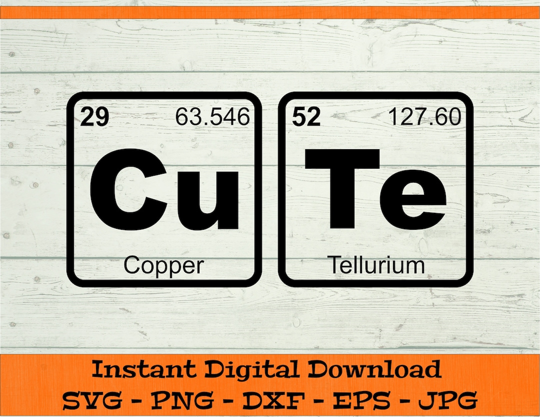 Cute Periodic Table SVG - Digital Download - Funny Science Shirt ...