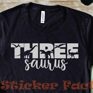 Three Saurus SVG Dinosaur Birthday - Digital Download - Third Birthday ...