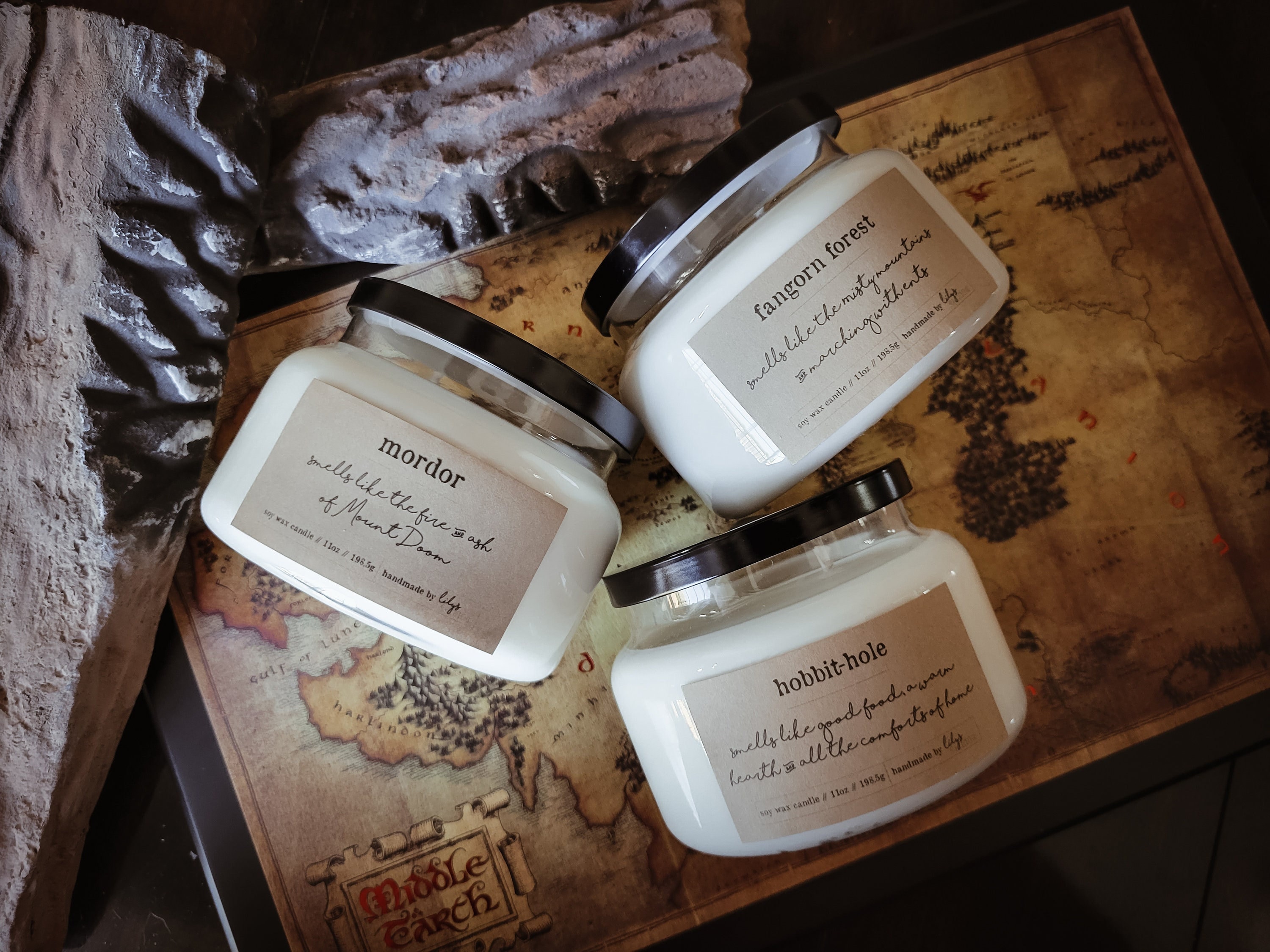 Lord of the Rings Collection 3 Candle Set - Etsy