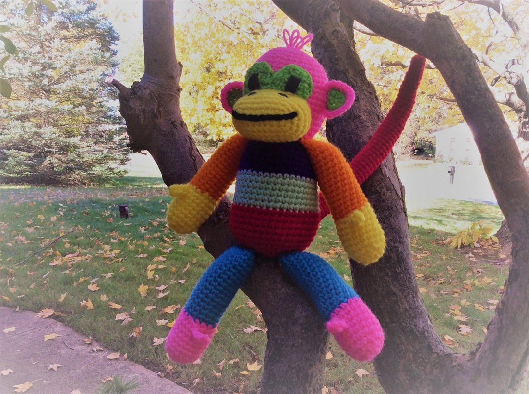 Patchwork Monkey - Etsy