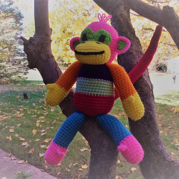 Patchwork Monkey - Etsy