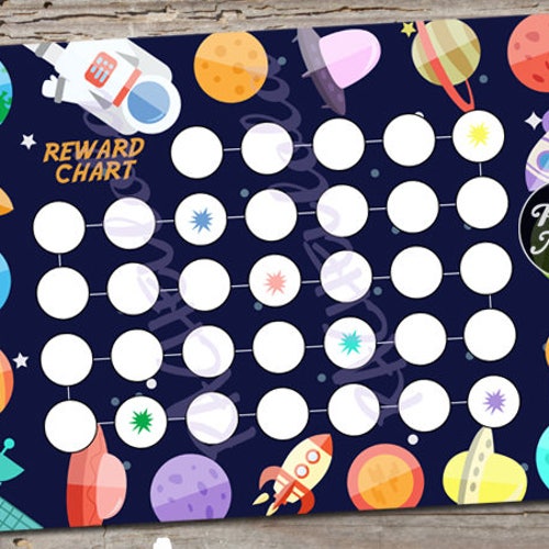 Outer Space Reward Chart for Kids Printable Instant Digital - Etsy