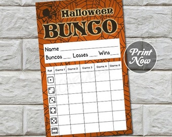 Fall Bunco Score Sheet Thanksgiving Halloween October - Etsy