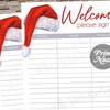 Printable Christmas Sign in Sheet, Santa Pictures, Breakfast With Santa ...