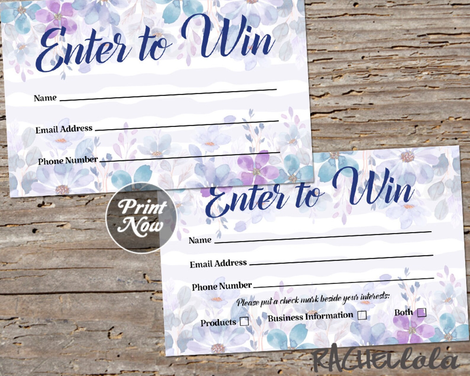 Raffle Ticket Template, Spring Printable Enter to Win, Christmas Entry ...