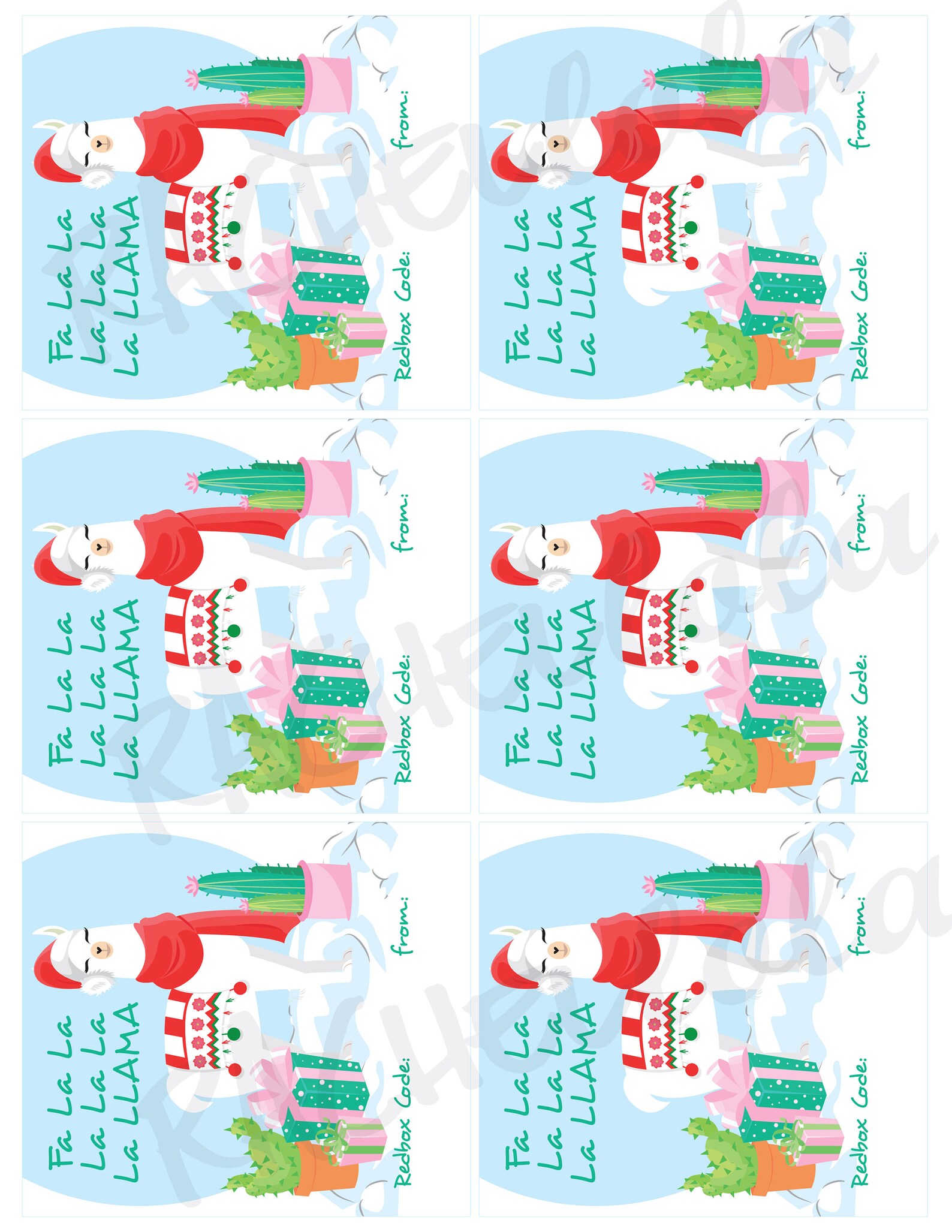 Christmas Redbox Card Teacher Neighbor Holiday Gift Tag - Etsy