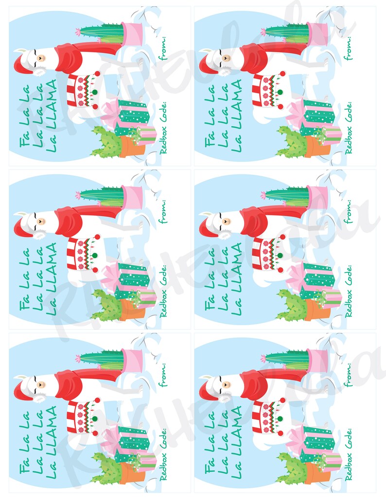 Christmas Redbox Card Teacher Neighbor Holiday Gift Tag - Etsy