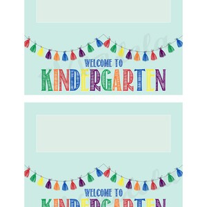 Rainbow Welcome to Kindergarten Printable Gift Tag Crayon - Etsy