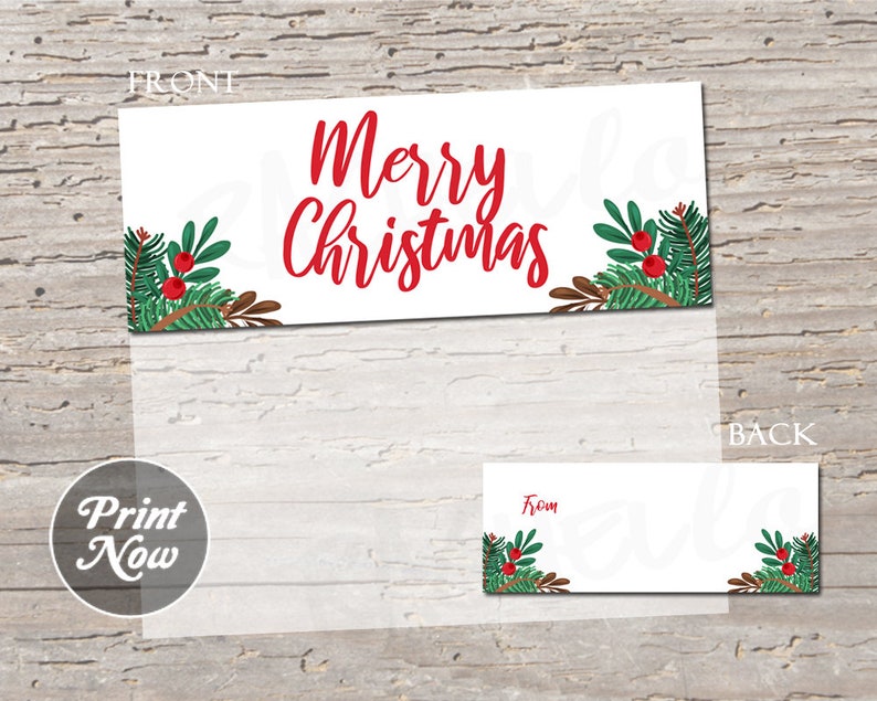 Christmas Treat Bag Topper Printable Favor Bag Topper Goodie - Etsy