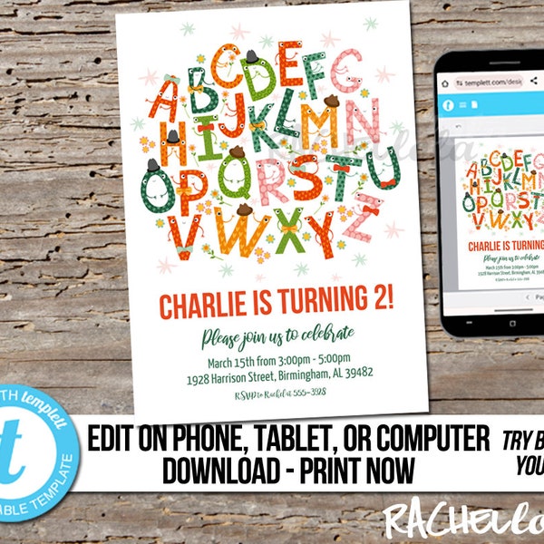 Birthday Alphabet - Etsy