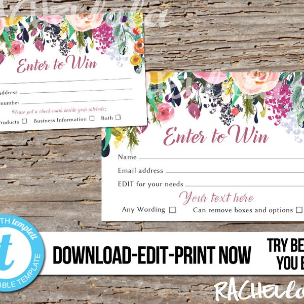 Enter to Win Raffle Sign - Etsy
