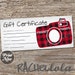 Red Buffalo Plaid Photography Gift Certificate Printable - Etsy