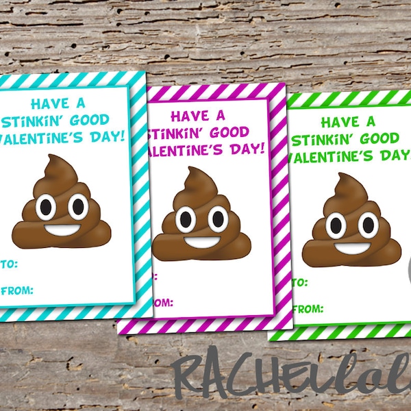 Valentines Card Poop - Etsy