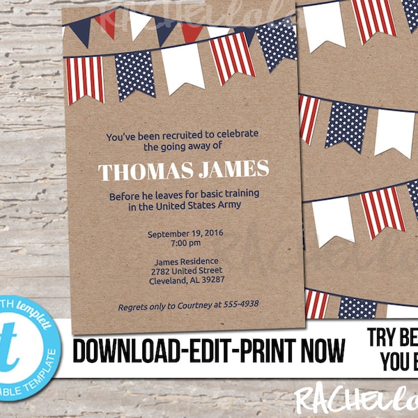 Boot Camp Going Away Party Invitations - Etsy UK