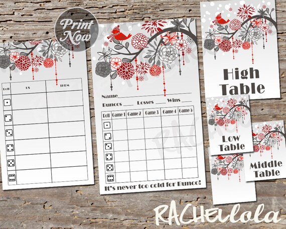 Winter Bunco Bundle, Snow Scorecard Tally, Never to cold for Bunco ...