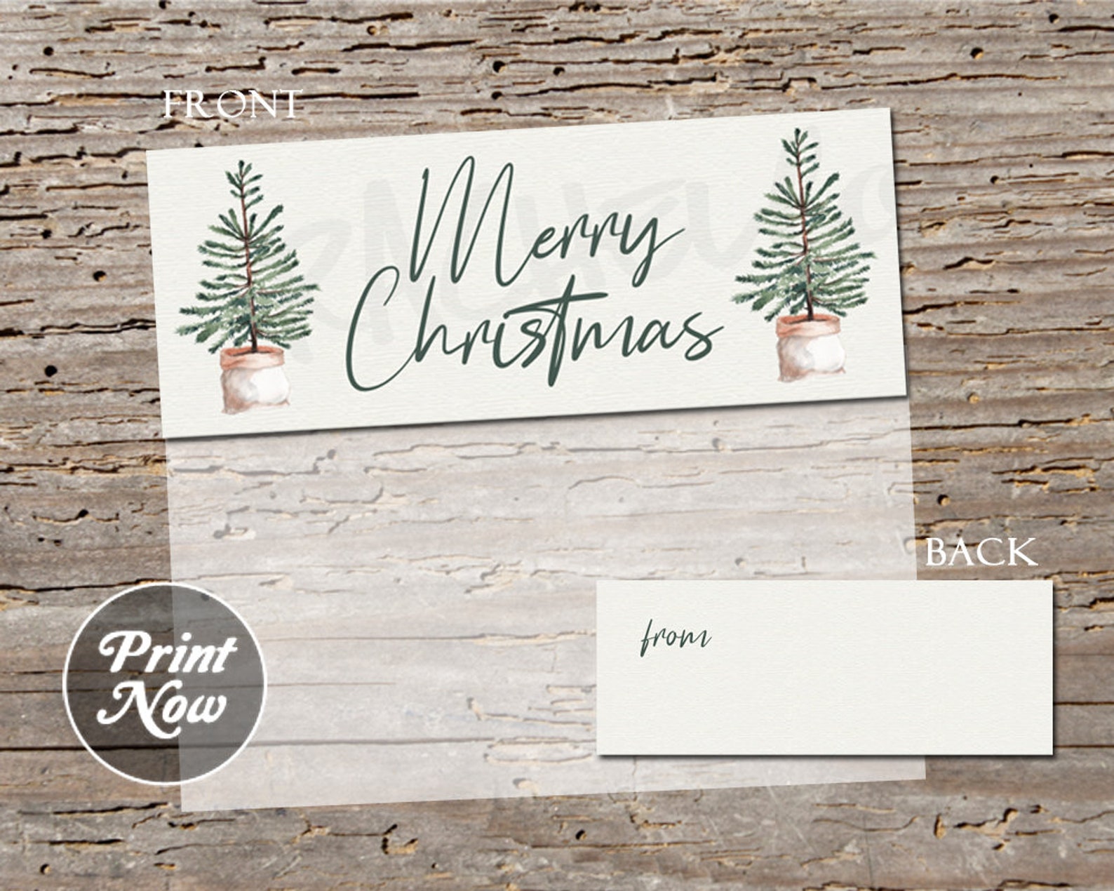 Christmas Tree Printable Favor Bag Topper Goodie Bag Label - Etsy