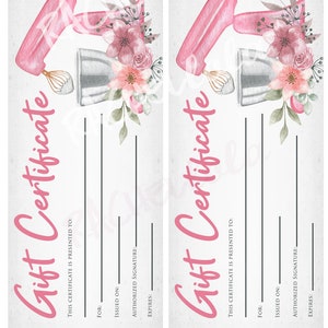 Printable Gift Certificate, Baking Class Fillable Template, Bakery ...