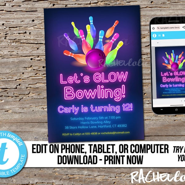 Glow Bowling - Etsy