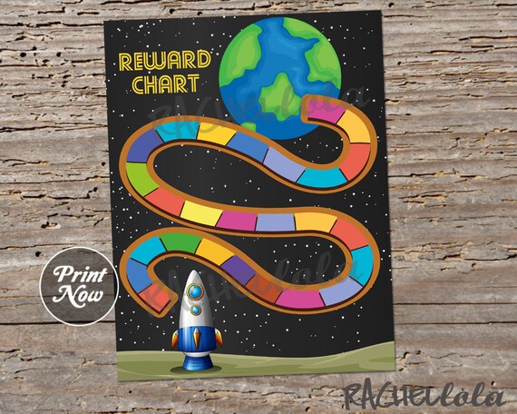 Outer Space Reward Chart for kids, printable instant digital download ...