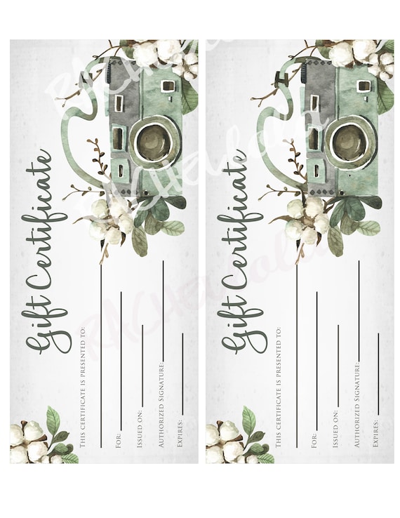 Vintage Look Printable Gift Certificates