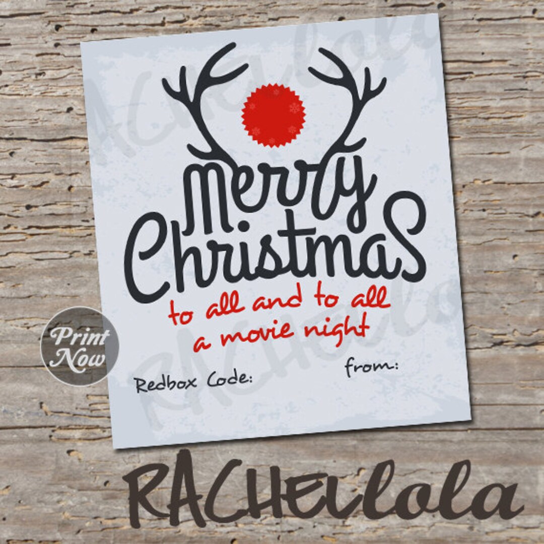 Redbox Code Merry Christmas to All a Movie Night, Teacher, Neighbor ...