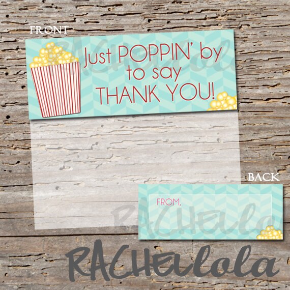 Printable popcorn bag topper, Teacher appreciation Thank you template ...