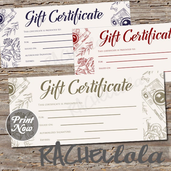 Photography Gift Certificate template, Mother's day, Christmas, Winter ...