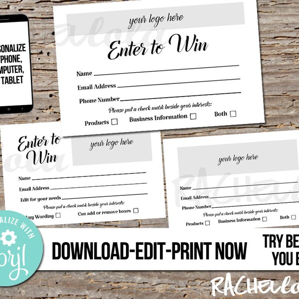 Raffle Ticket Form - Etsy