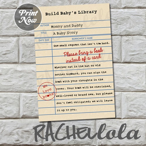 Library Card Template Digital File - Etsy