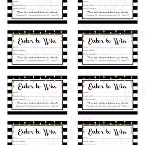 Raffle Ticket Template, Printable Door Prize Entry Form, Enter to Win ...
