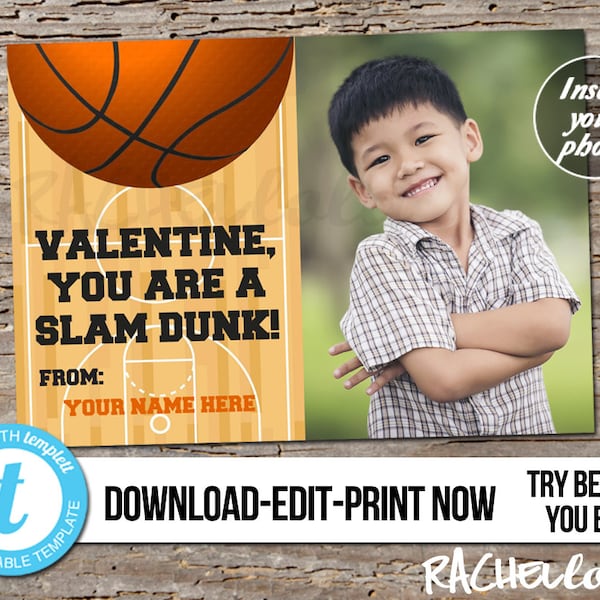 Basketball Valentine - Etsy